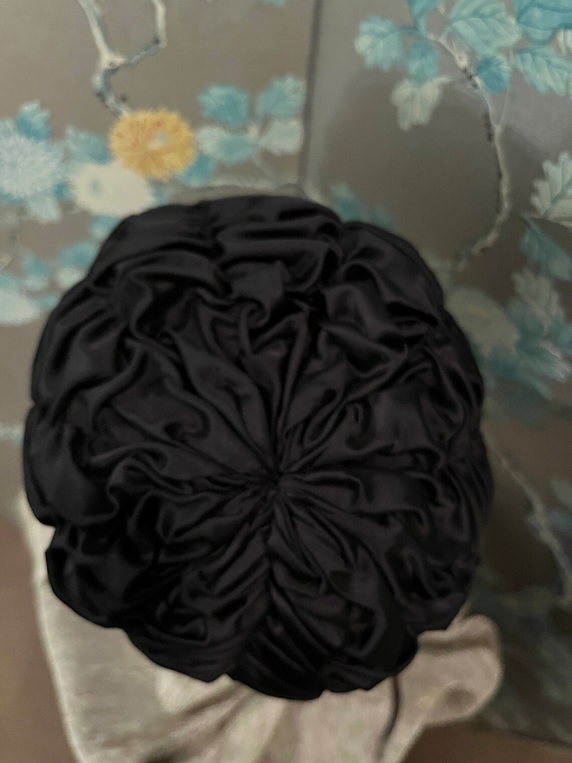 1960, Miss Ruth, Black Silk, Tufted Turban - Etsy