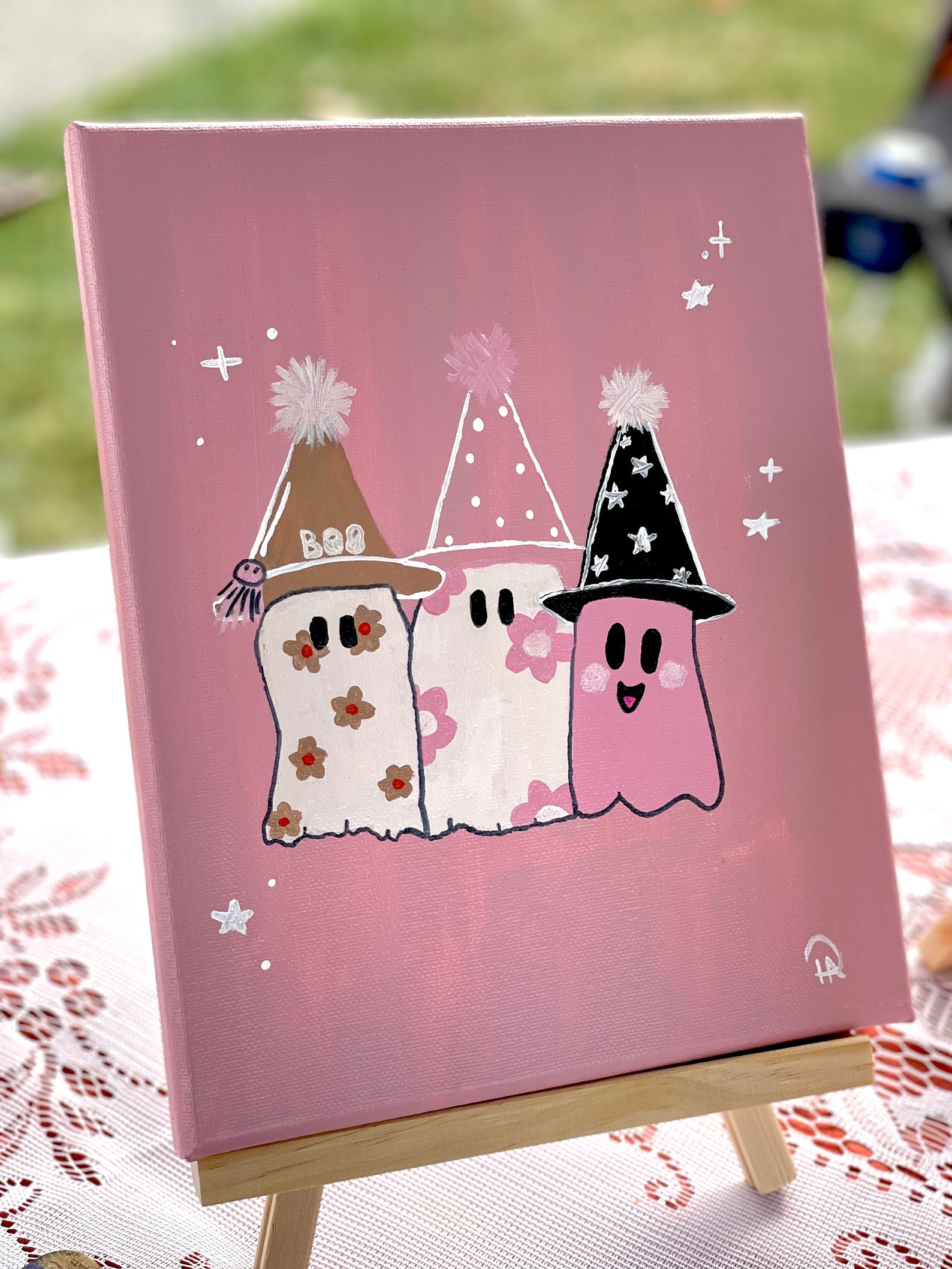 Adorable Ghost Painting - Etsy