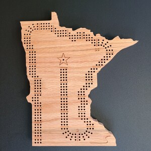 Minnesota Cribbage Board - Etsy