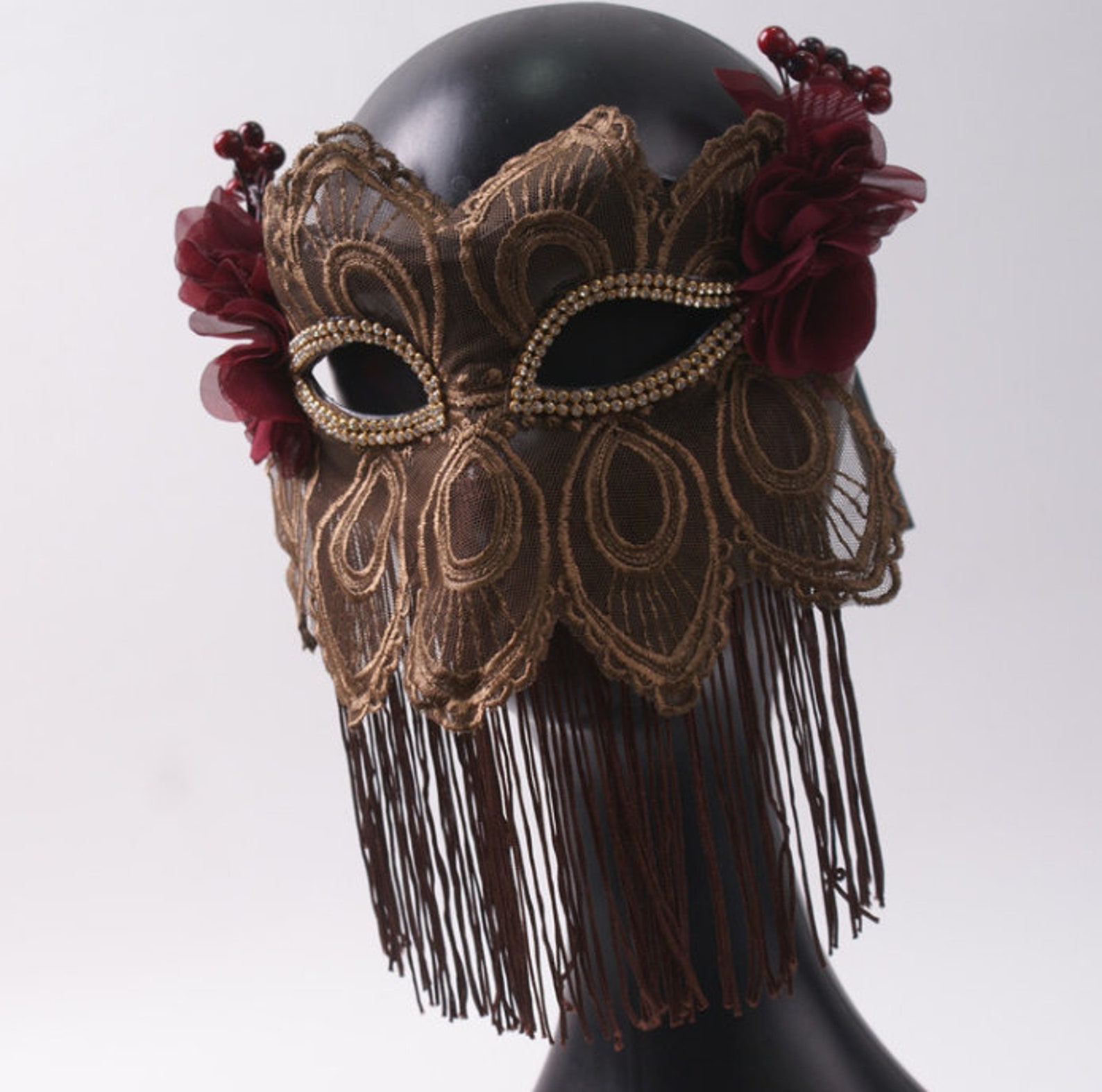 Full Face Mask,lace Mask,tassel Mask,masquerade Party Mask,beautiful ...