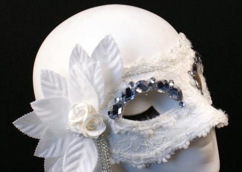 White Tassel Flowermask,masquerade Mask,party Mask,beautiful Mask,court ...