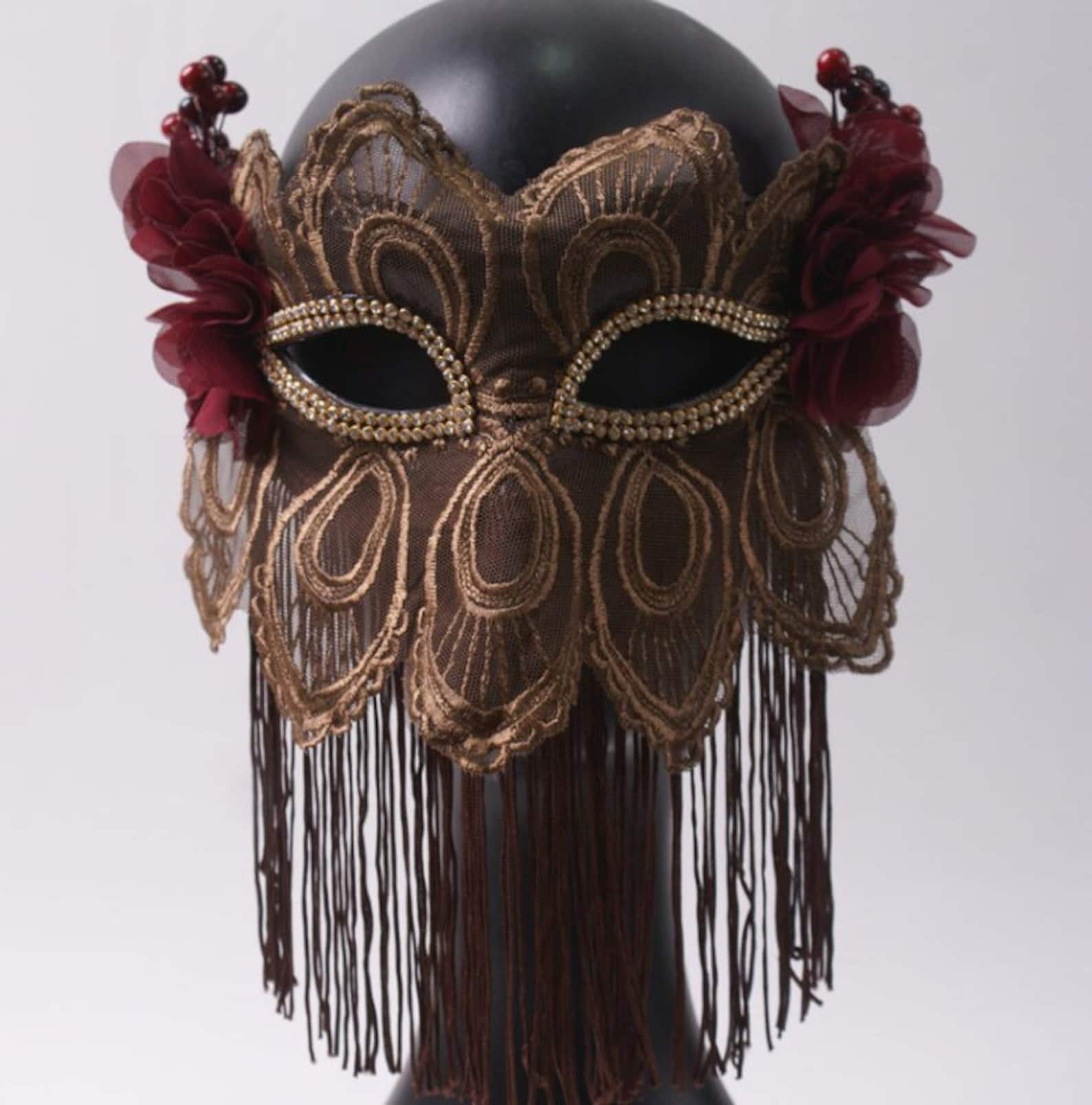 Full Face Mask,lace Mask,tassel Mask,masquerade Party Mask,beautiful ...