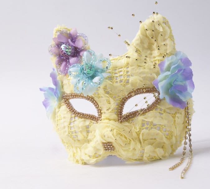 Pink Fox Mask Tassel Maskmasquerade Party Maskbeautiful - Etsy