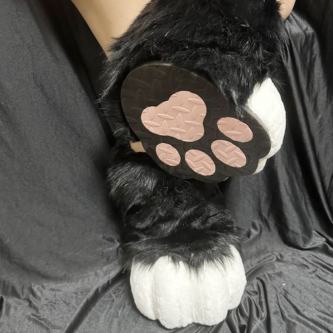 Custom Fursuit Feet Furry Shoes Paw Cosplay Slipper Straight Boots ...