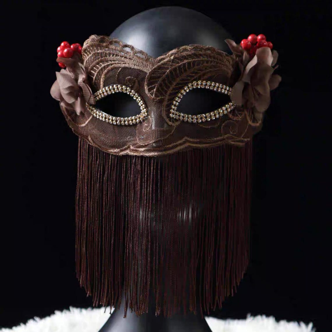 Full Face Mask,lace Mask,tassel Mask,masquerade Party Mask,beautiful ...