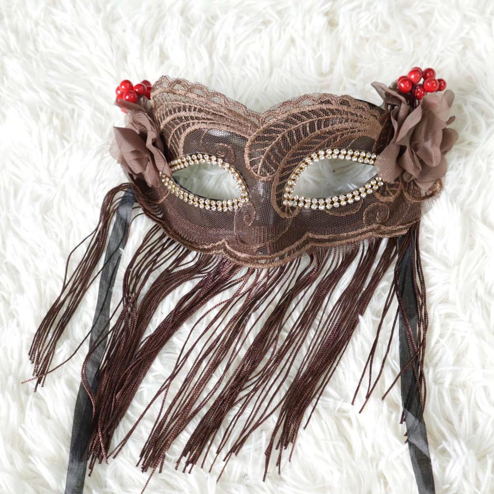 Full Face Mask,lace Mask,tassel Mask,masquerade Party Mask,beautiful ...
