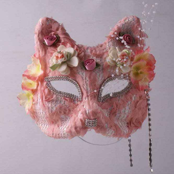 Pink Fox Mask Tassel Maskmasquerade Party Maskbeautiful - Etsy