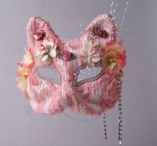 Pink Fox Mask Tassel Maskmasquerade Party Maskbeautiful - Etsy