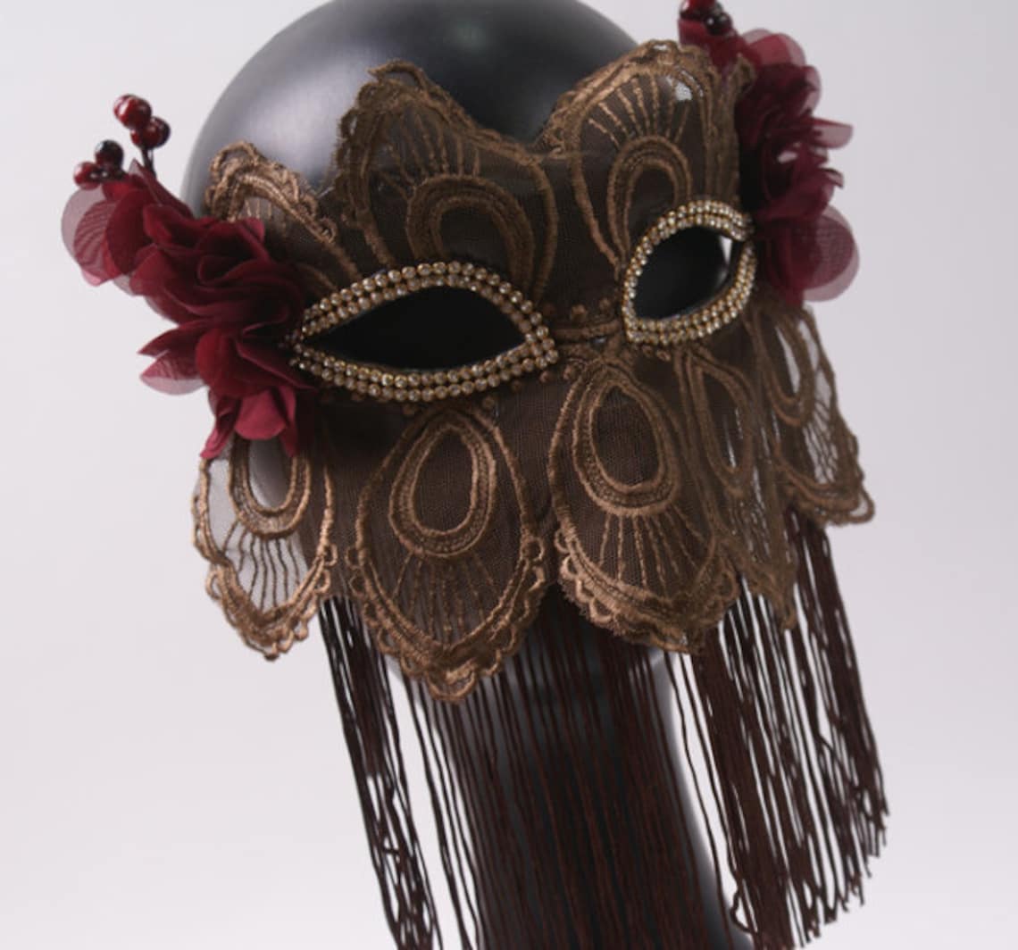 Full Face Mask,lace Mask,tassel Mask,masquerade Party Mask,beautiful ...
