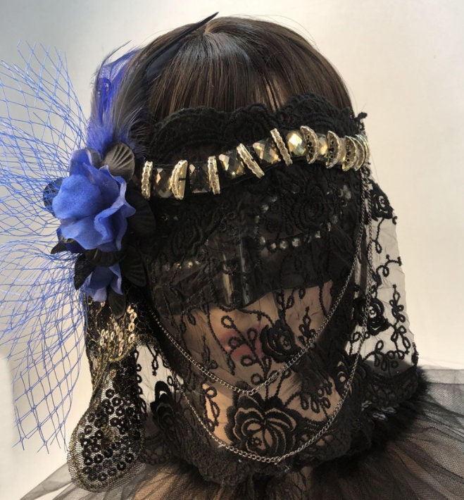 Full Face Lace Mask,masquerade Party Mask,beautiful Mask,court Ball ...