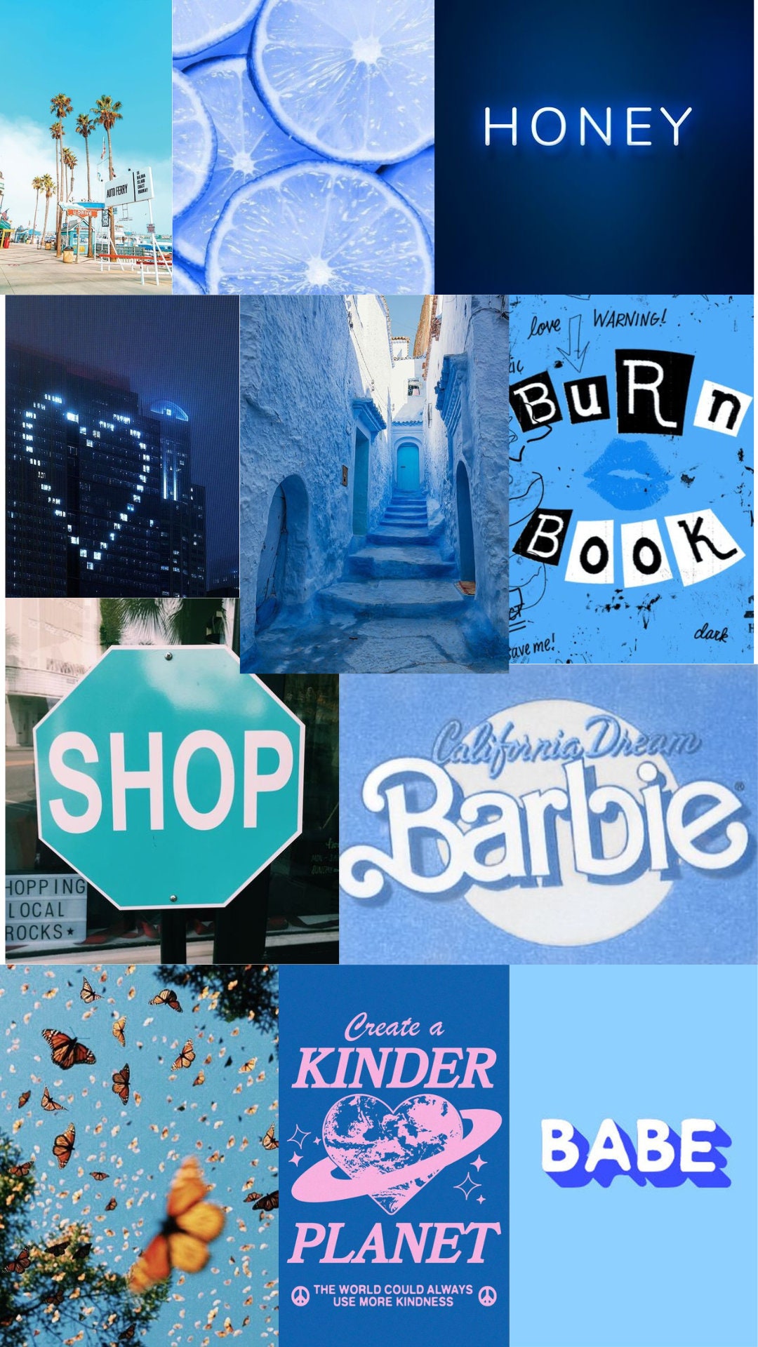 Blue Collage Kit- Digital Download Pack 50 Prints - Etsy UK