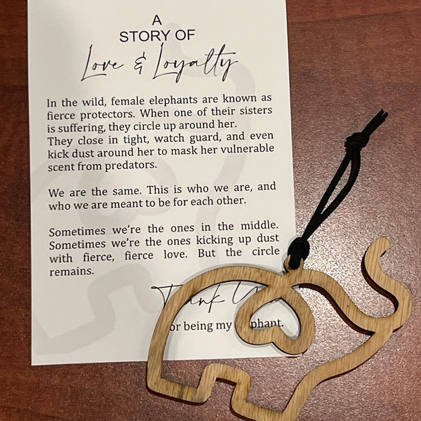 Friendship Sisterhood Elephant Ornament - Etsy