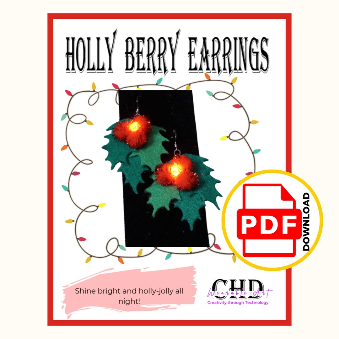 DIY Holly Berry Earrings Sewing Pattern: Festive Holiday Jewelry (PDF ...