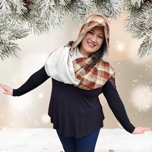 Hooded Infinity Scarf Sewing Pattern – PDF, Projector File, A0, Letter ...