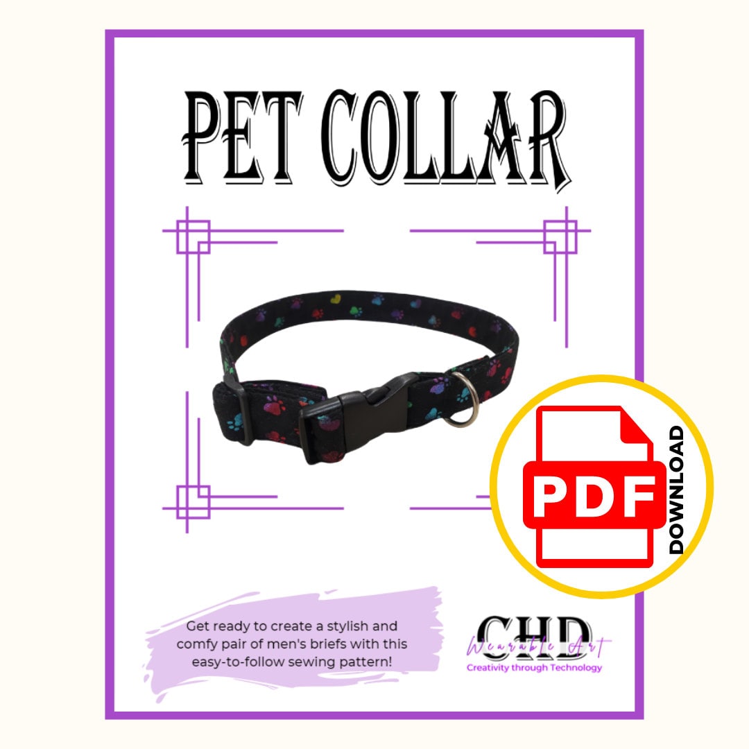 Custom Pet Collar PDF Pattern | DIY Pet Collar Pattern | Pet Collar ...
