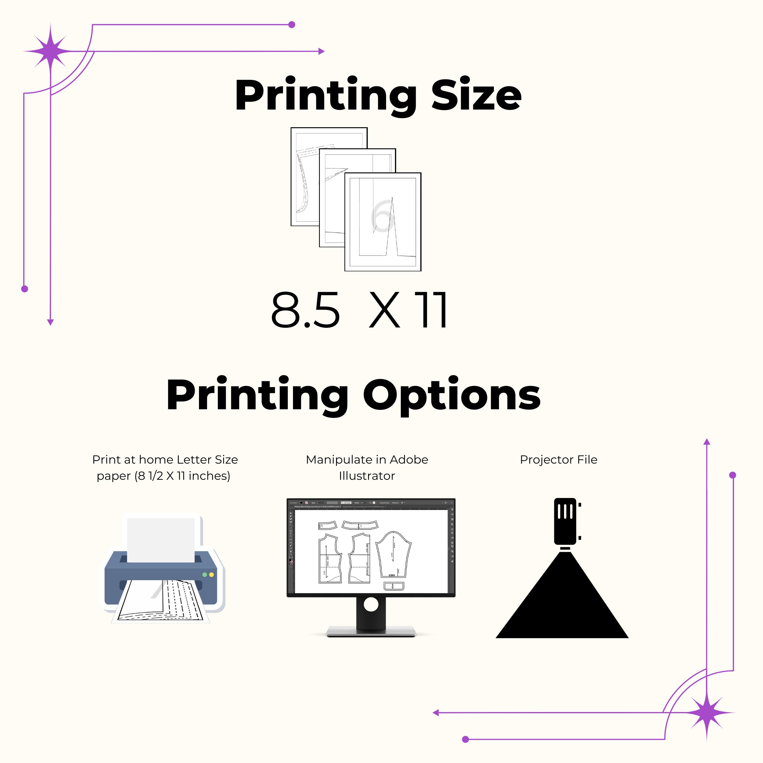 Half Scale Sewing Pattern PDF – Sloper/block With Bodice, Sleeve, Skirt ...