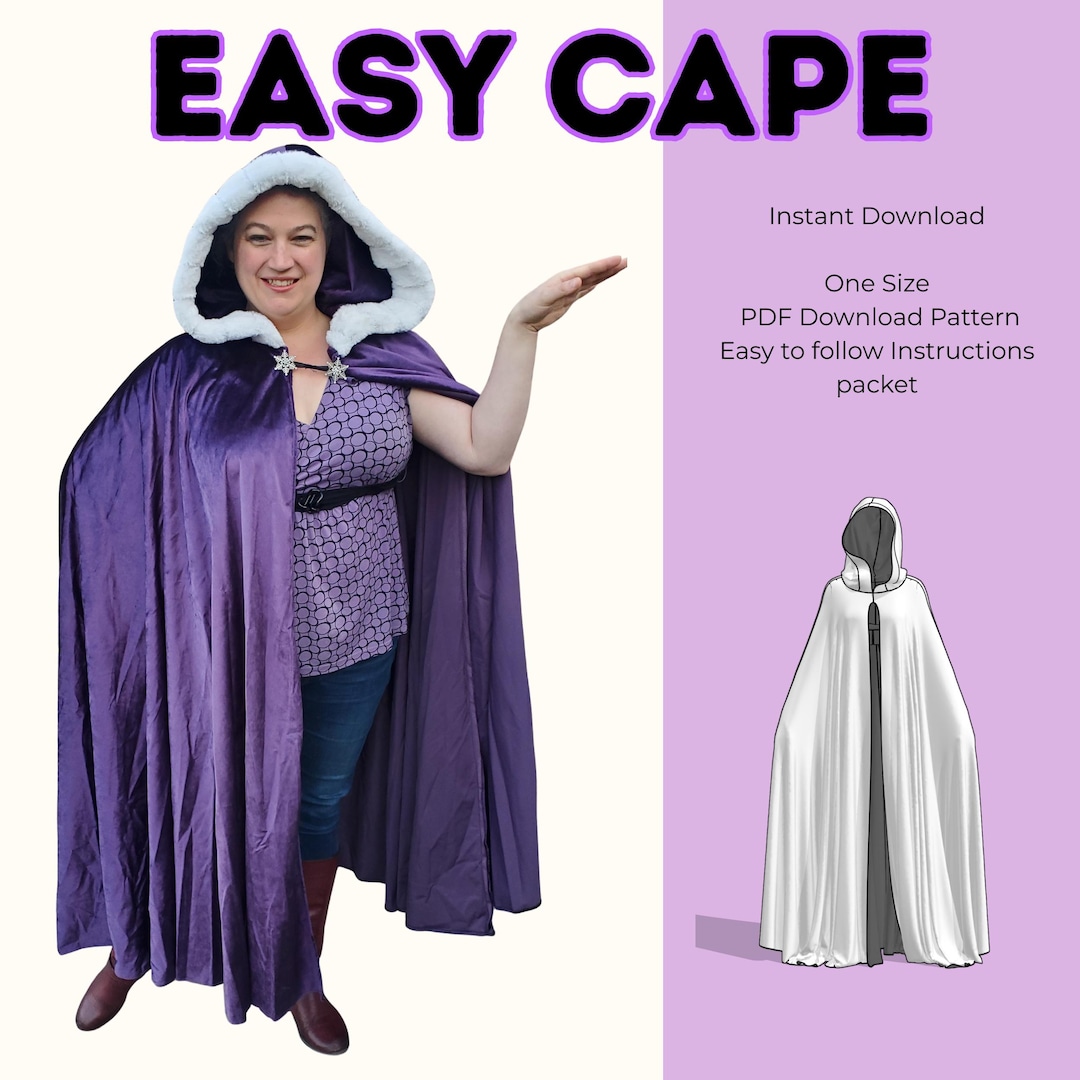 Easy Circle Cape Sewing Pattern: Beginner-friendly (PDF Pattern) - Etsy