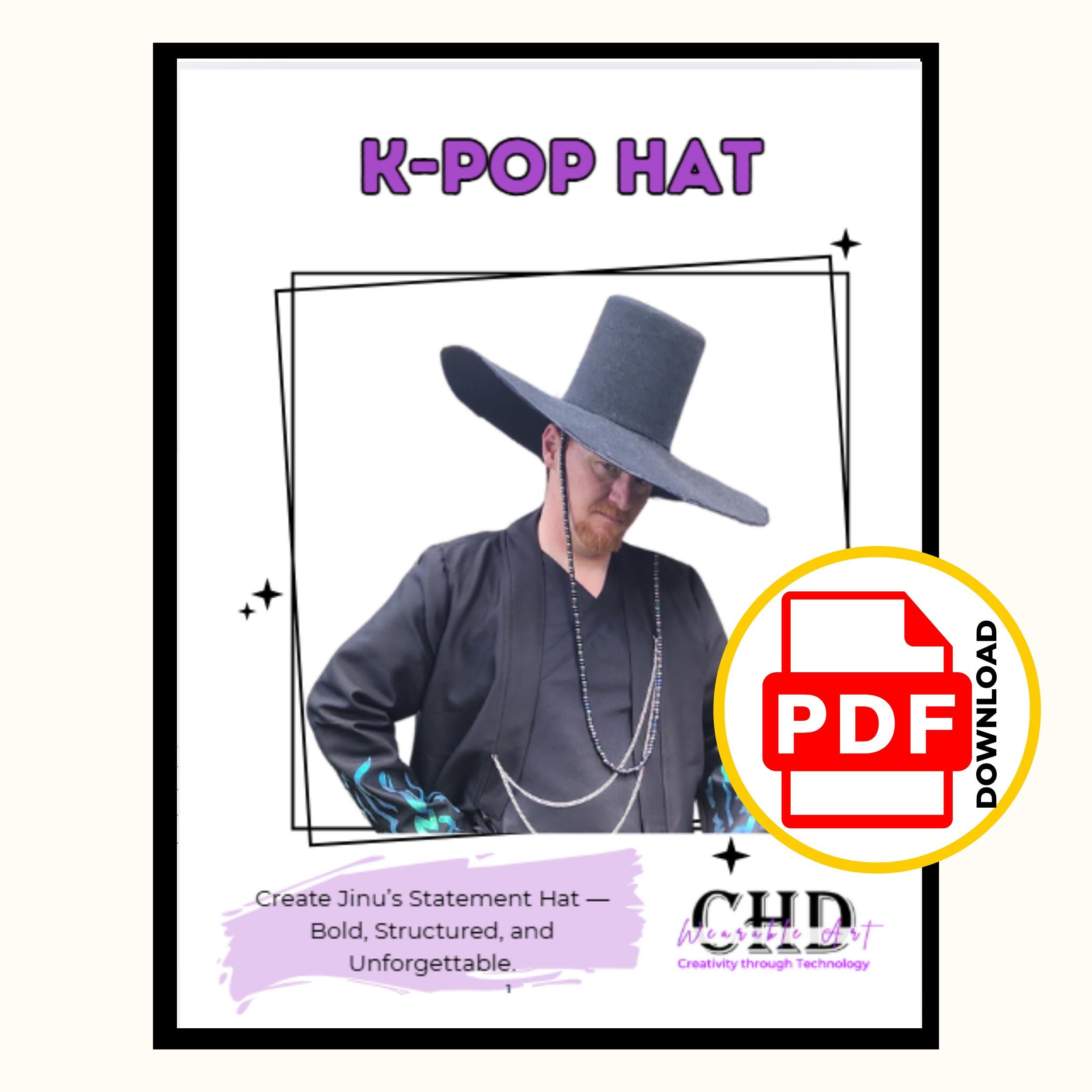 Felt K-pop Cosplay Hat Sewing Pattern (PDF and Projector Pattern) - Etsy