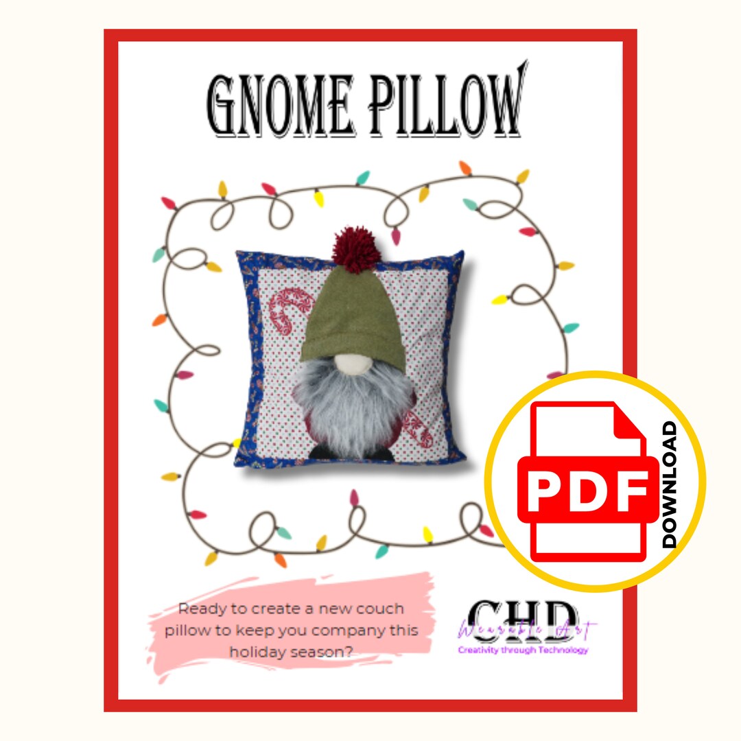 Gnome Pillow Case PDF Sewing Pattern | Gnome Pillow PDF Sewing Pattern | Gnome Pillow | Pillow ...