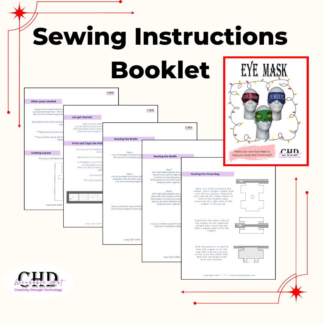 DIY Eye Mask Sewing Pattern | Grinch Eye Mask Pattern | Holiday Eye ...