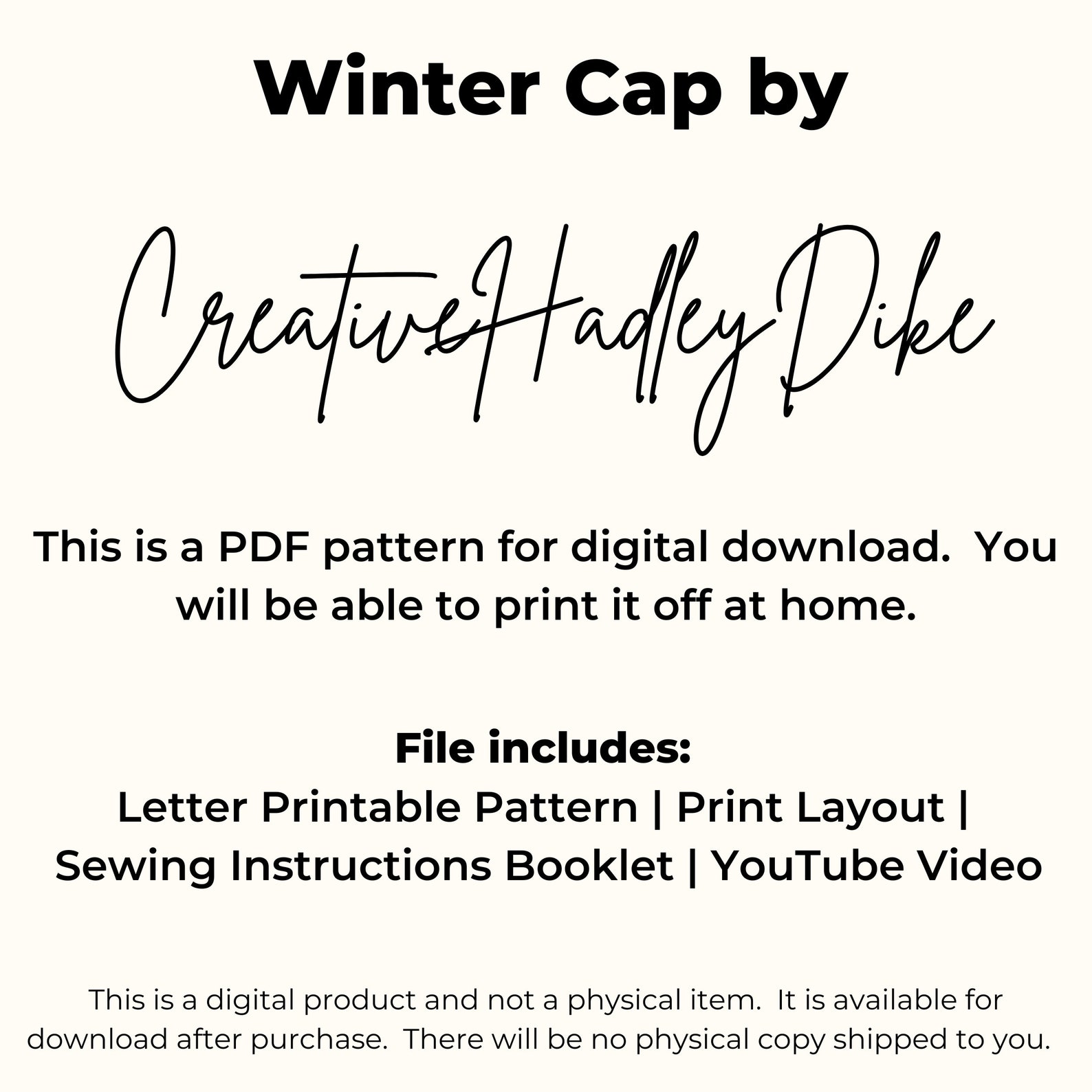 Winter Hat Pattern | Fleece Hat Pattern | Easy Winter Hat Pattern ...