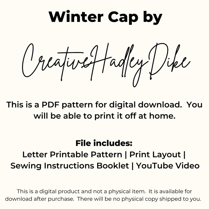 Winter Hat Pattern | Fleece Hat Pattern | Easy Winter Hat Pattern ...