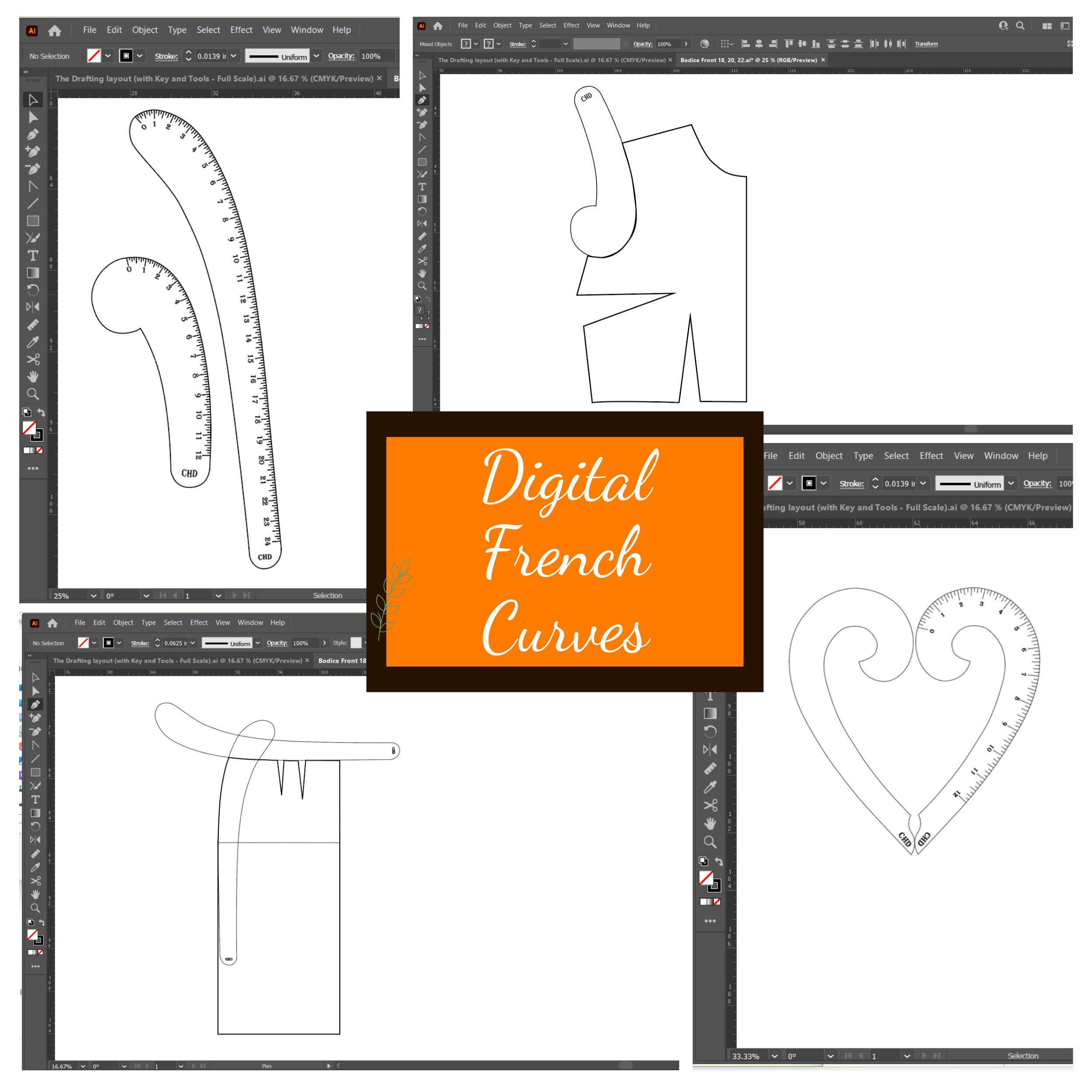 Digital Pattern Making Rulers | Pattern Making Rulers | Hip Curve Ruler ...