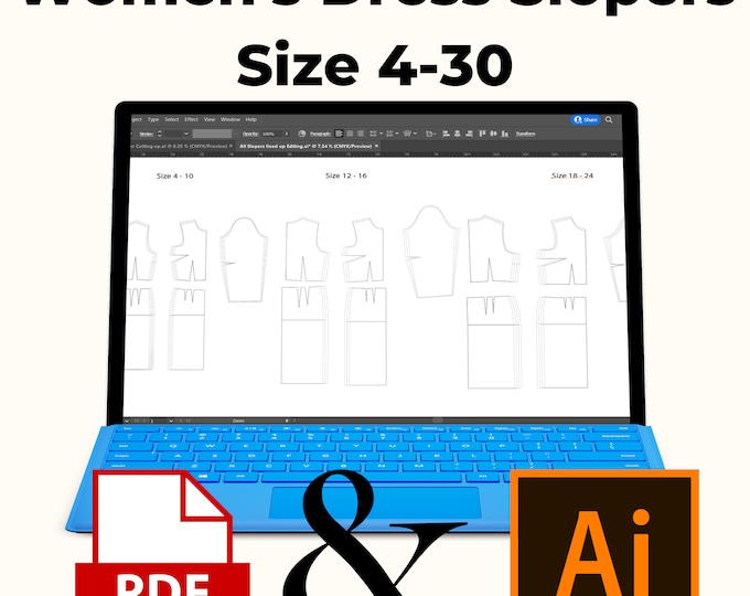 5-piece Basic Sloper Set (24"x48" File) - Etsy Canada