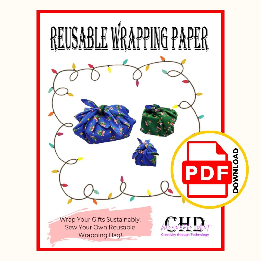 Reusable Fabric Gift Bag Sewing Pattern | DIY Eco-friendly Wrapping ...