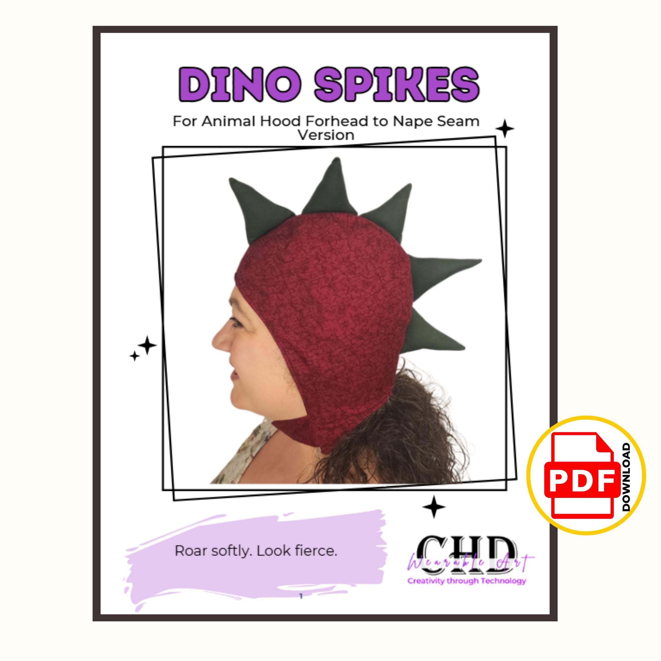 Dinosaur Spikes Hood Sewing Pattern, PDF + Projector 8-sizes - Etsy