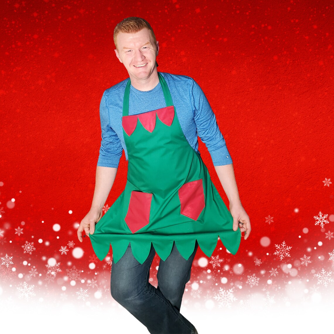 Elf Apron Sewing Pattern | Holiday Apron Sewing Pattern | Christmas Elf ...