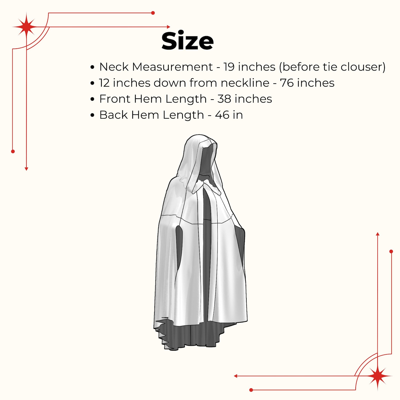 Hooded Cape Sewing Pattern PDF – 3/4 Circle Cape – One Size Adult - Etsy
