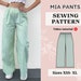 Pants Sewing Pattern | Hight Waist Pants | PDF Sewing Patterns ...