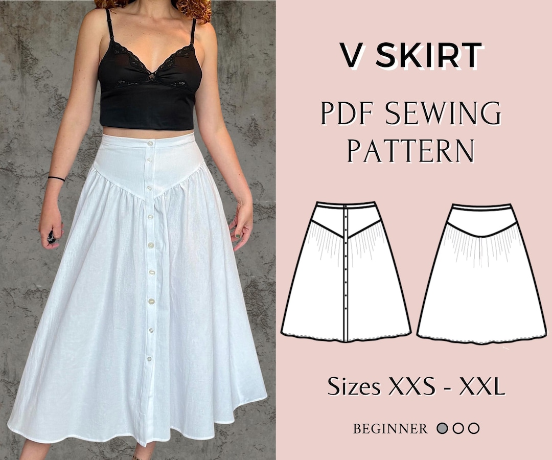 Maxi Skirt Sewing Pattern | Long Gathered Tiered | Skirt Pattern ...