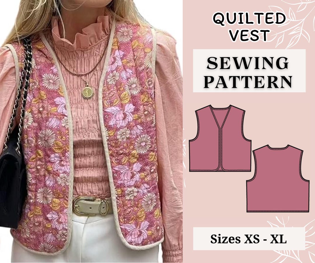 Vest Sewing Pattern | Pdf Sewing Pattern | Tie Top Pattern | Top Sewing ...