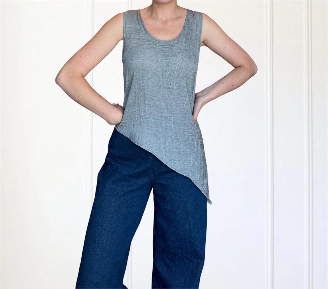 Women Top Pattern | Pdf Sewing Pattern | Asymmetrical Top Pattern | Tie ...