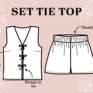Women Top Pattern | Pdf Sewing Pattern | Puffed Sleeve Peplum Tie Top ...
