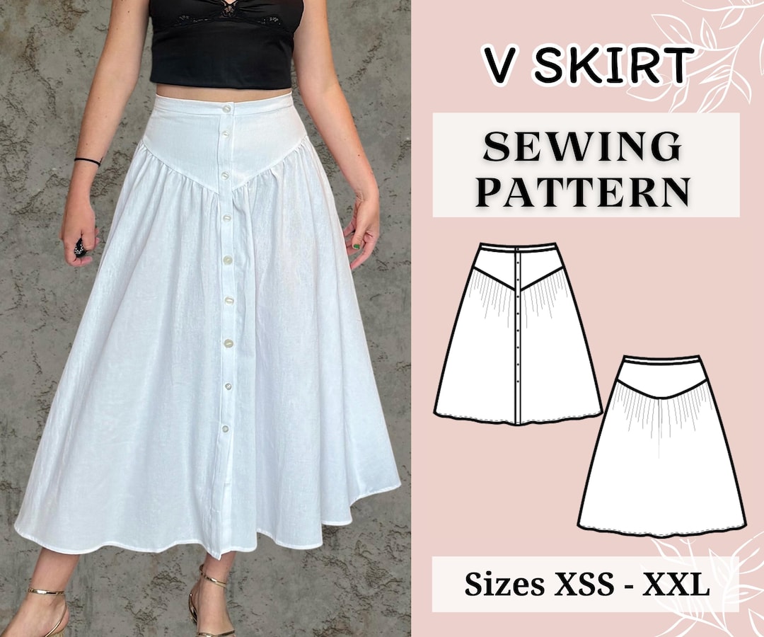 Maxi Skirt Sewing Pattern | Long Gathered Tiered | Skirt Pattern ...