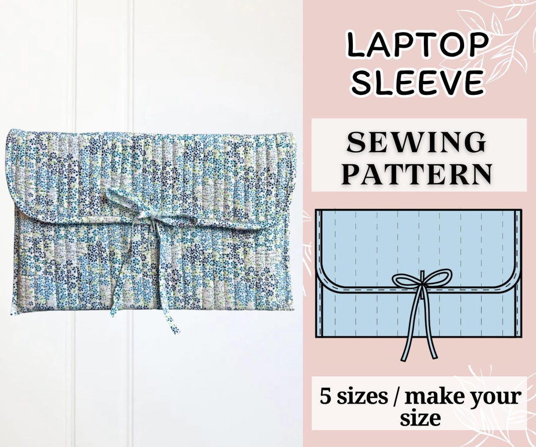 Quilted Laptop Sleeve Pattern | Pdf Sewing Pattern | Laptop Sleeve ...