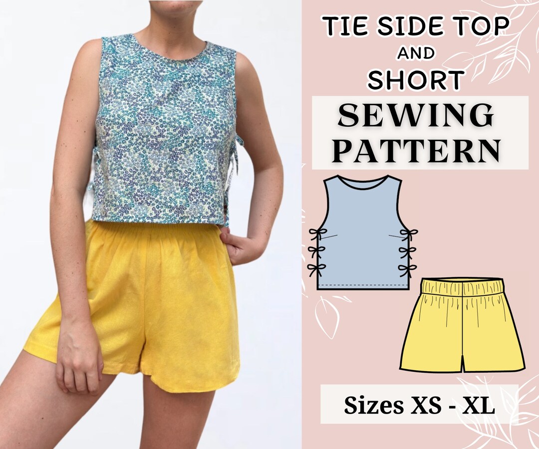 Women Top Pattern | Pdf Sewing Pattern | Tie Side Top Pattern | Tie Top Pattern | Top Sewing ...