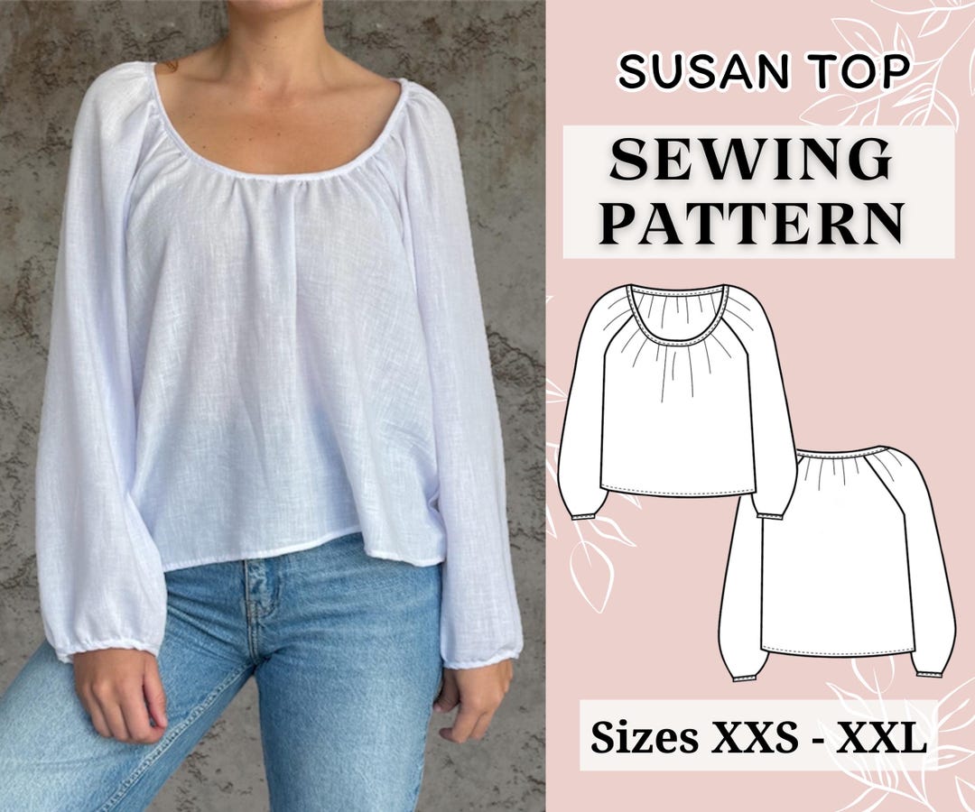 Women Top Pattern | Pdf Sewing Pattern | Puffed Sleeve Top Pattern ...