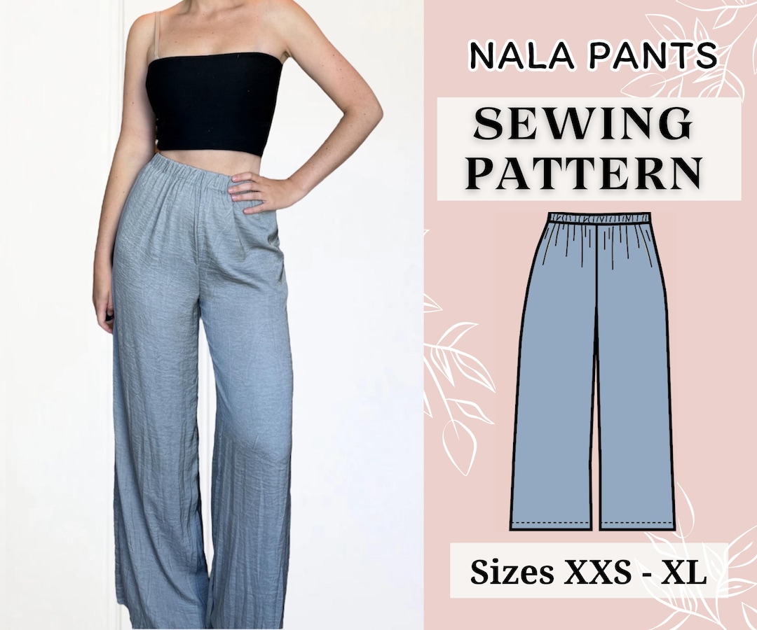 Pants Sewing Pattern | Hight Waist Pants | PDF Sewing Patterns ...