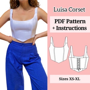 Corset Pattern / Bustier Sewing Pattern / Women Sewing Pattern / Pdf ...