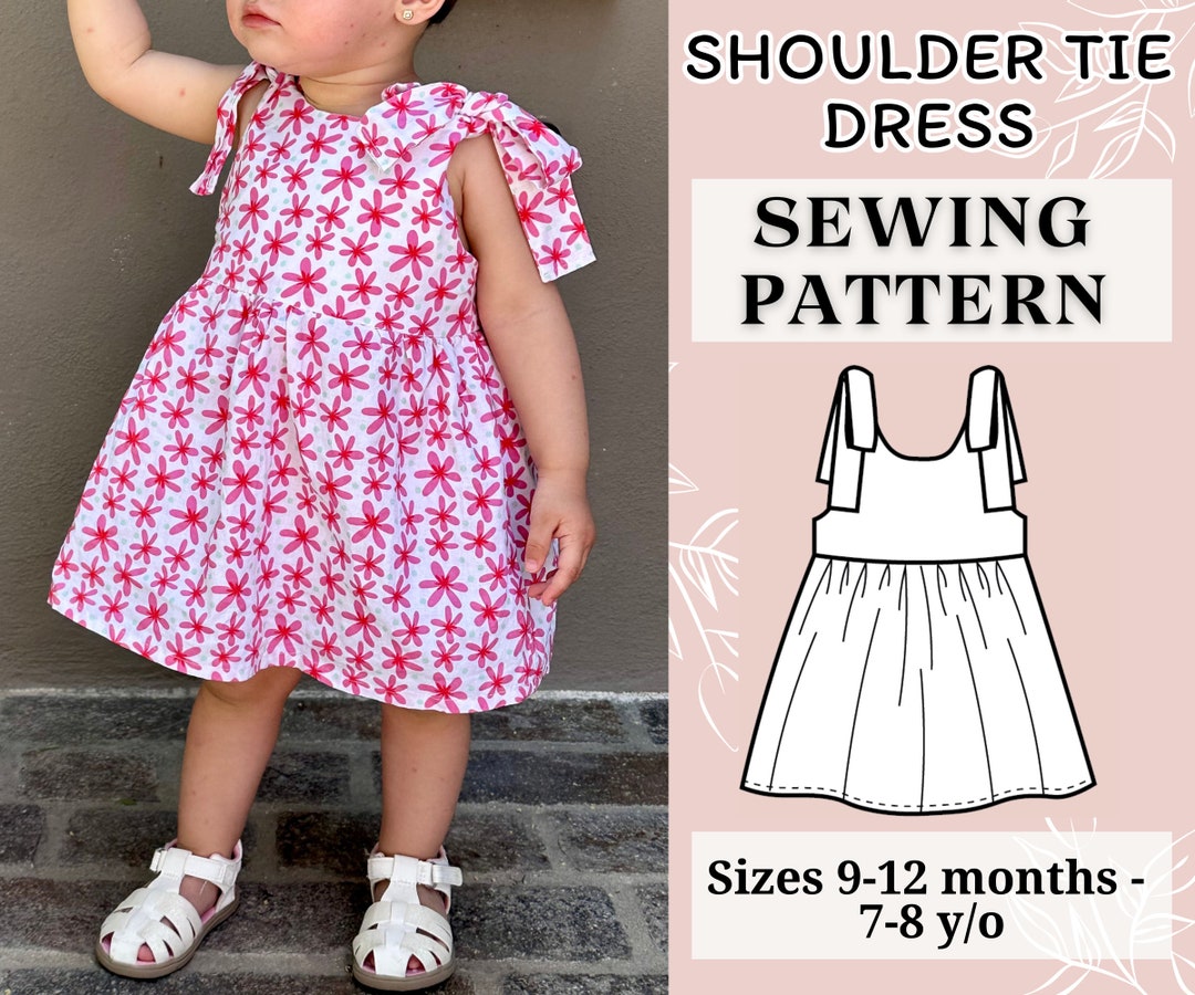 Girls Dress Sewing Pattern| Pdf Sewing Pattern | Tie Dress Pattern ...