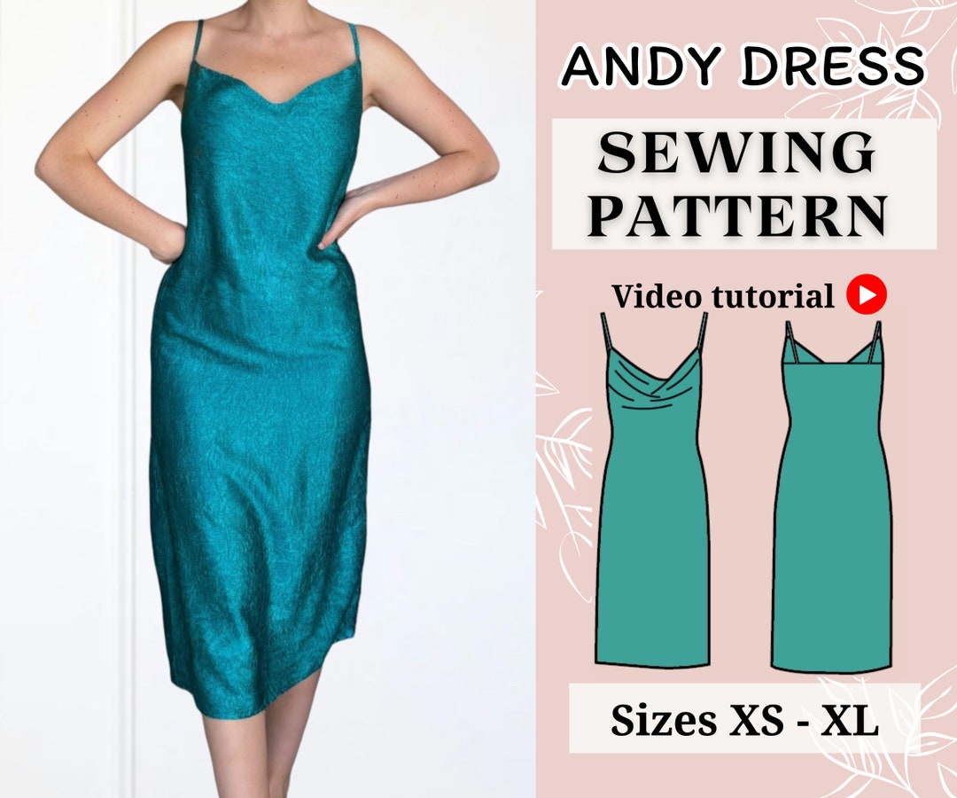 Slip Dress Sewing Pattern | Silk Dress Pattern | Satin Dress Pattern ...