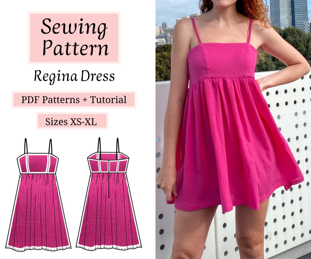 Dress Sewing Pattern Summer Dress PDF Flared Dress Sewing - Etsy