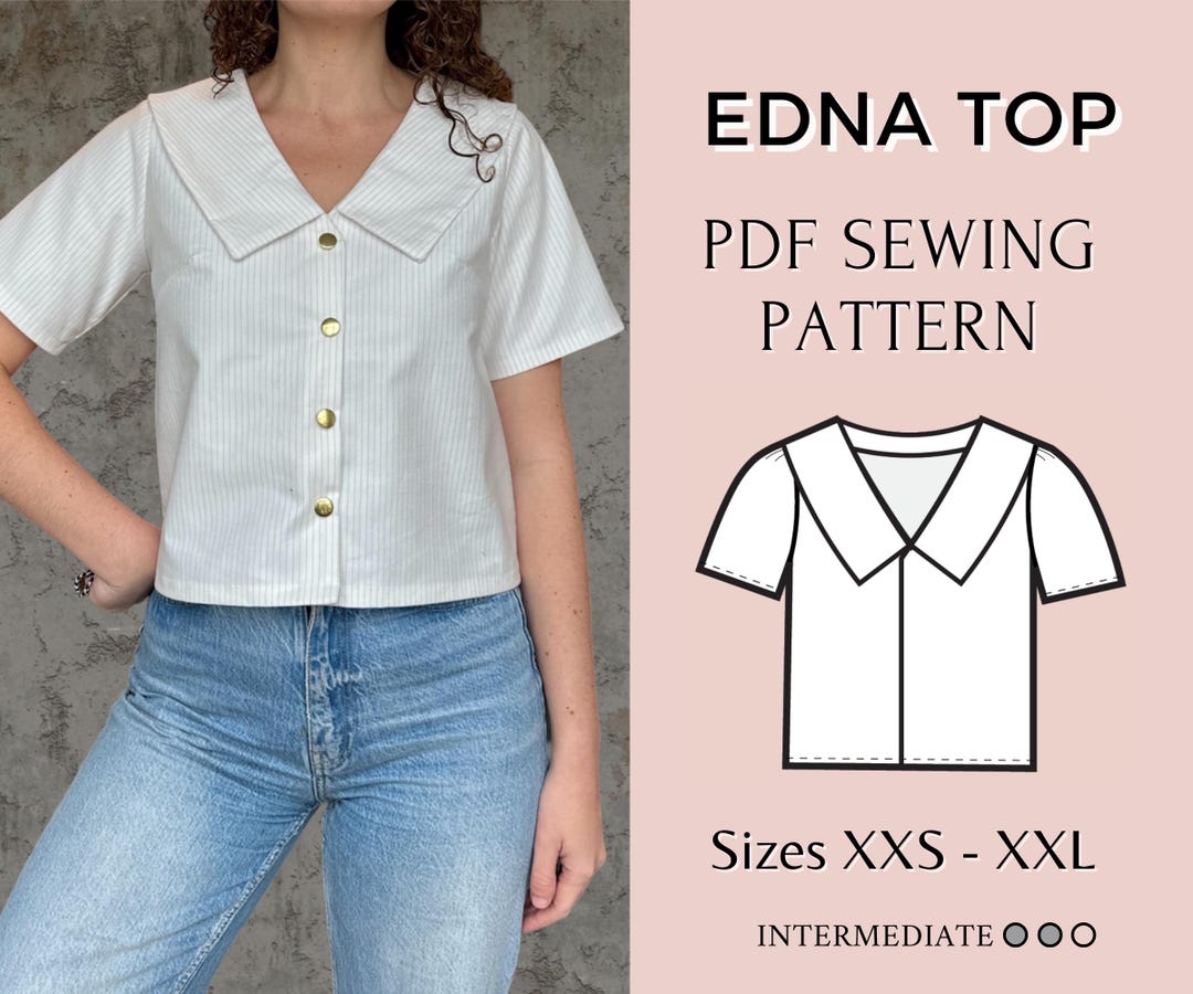 Pdf Sewing Pattern | Women Top Pattern | Tie Top Pattern | Top Sewing ...