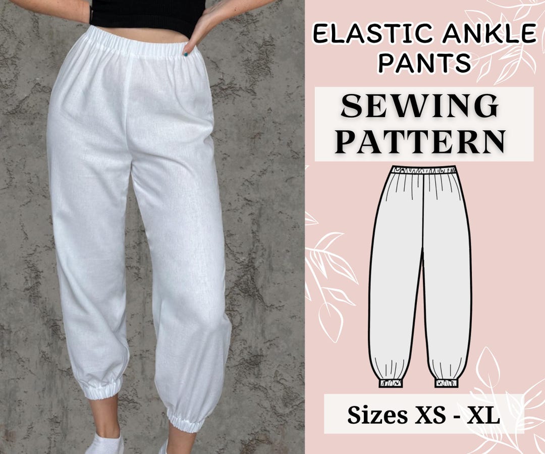 High Waist Wide Leg Pants Sewing Pattern (sizes XXS-XL) (PDF Pattern ...