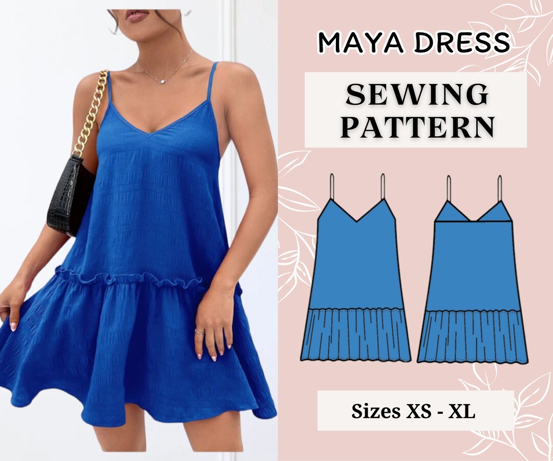 Dress Sewing Pattern Pdf Sewing Pattern Short Summer Dress Pattern ...