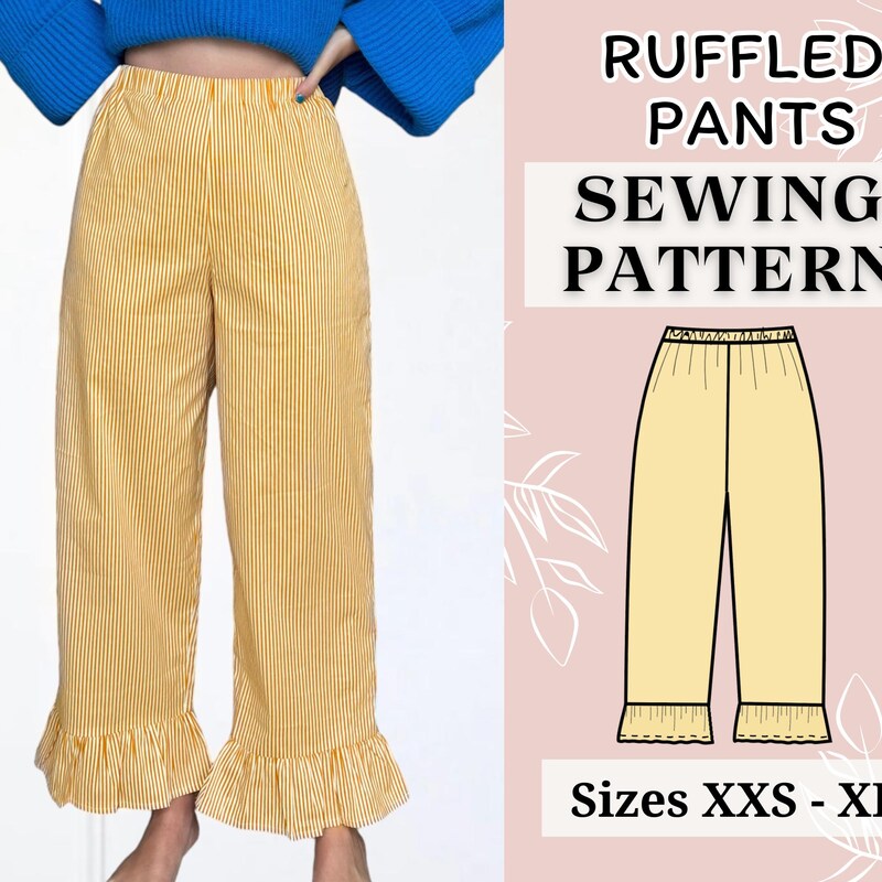 Womens Ruffle Pants - Etsy